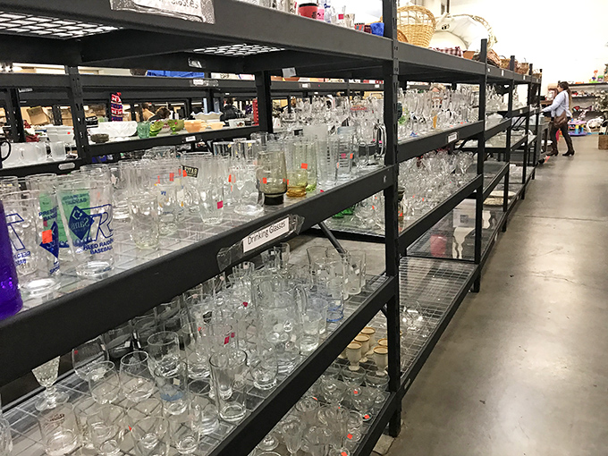 Step into Goodwill's time capsule of style. From bell-bottoms to skinny jeans, every era is represented in this fashion forest.