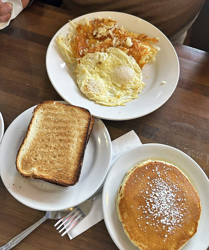 The classic duo that never goes out of style. These sunny-side-up eggs and crispy hash browns are like the Fred Astaire and Ginger Rogers of breakfast.