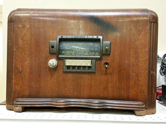 Tune into nostalgia with this vintage radio. It's seen more decades than most of us &ndash; and probably has better reception too!