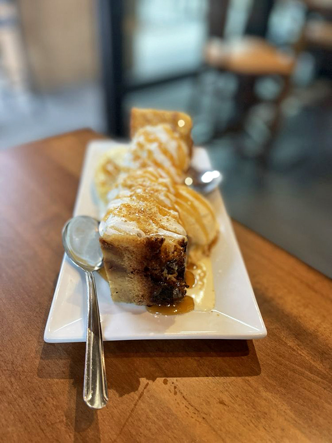 Dessert or magic? This banana bread pudding looks like it could turn even the grumpiest old salt into a sweet-toothed softie.