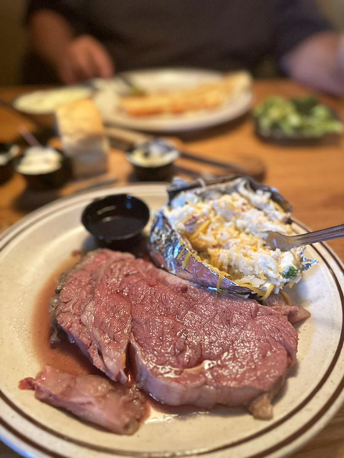 They say it's the best prime rib in town, and who are we to argue? This plate is a testament to the power of simple, perfectly executed cuisine.