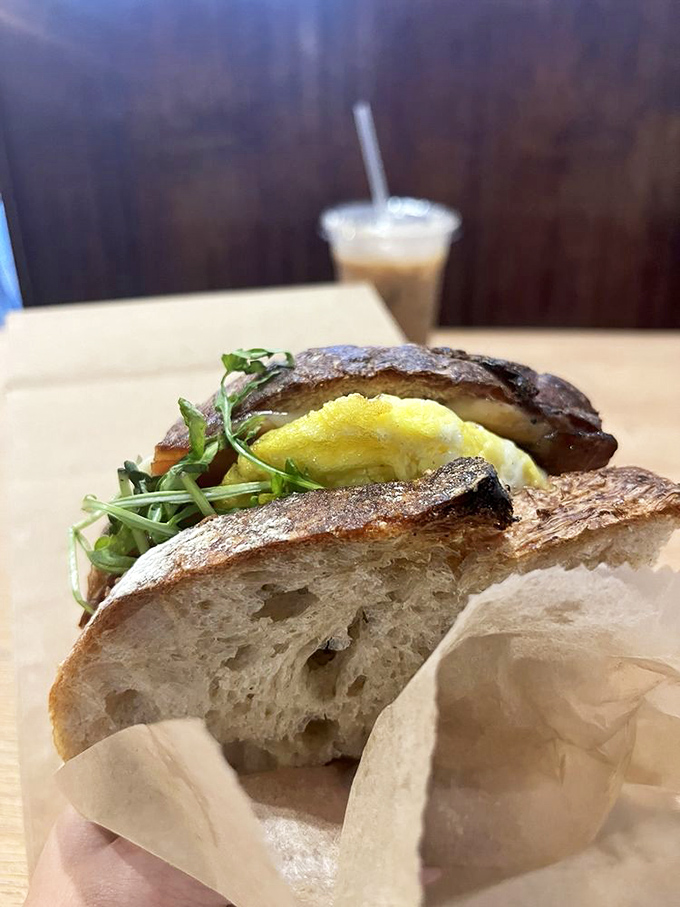 This sandwich isn't just breaking fast, it's sprinting. Crusty bread, farm-fresh ingredients, and a dash of Florida sunshine.