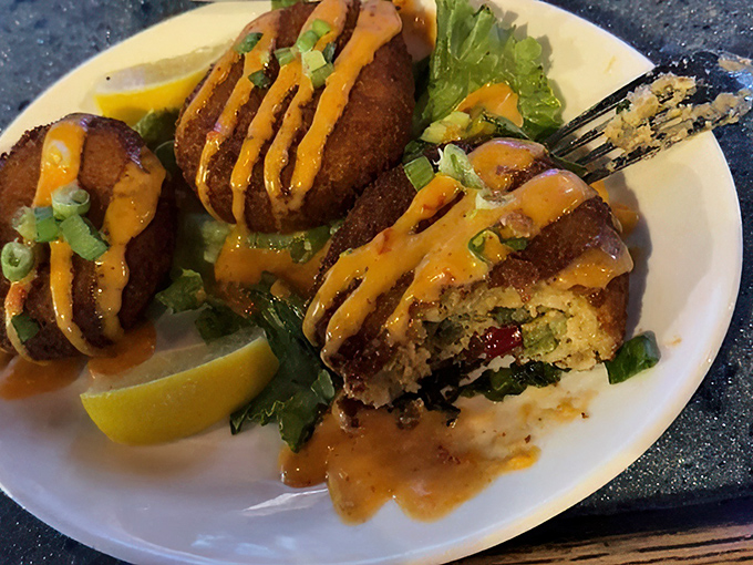 Golden-brown crab cakes that could make Maryland jealous. These crispy delights are the Midwest's answer to coastal cravings.