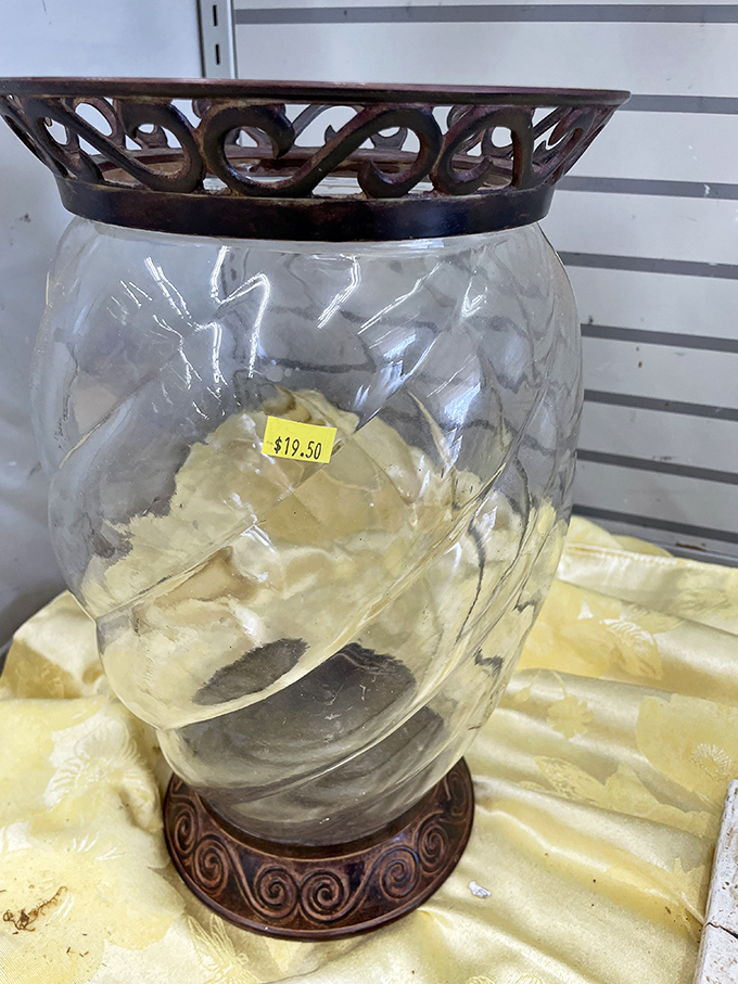 Vase or time machine? This glass beauty could transport your living room straight to a 1970s sitcom set.