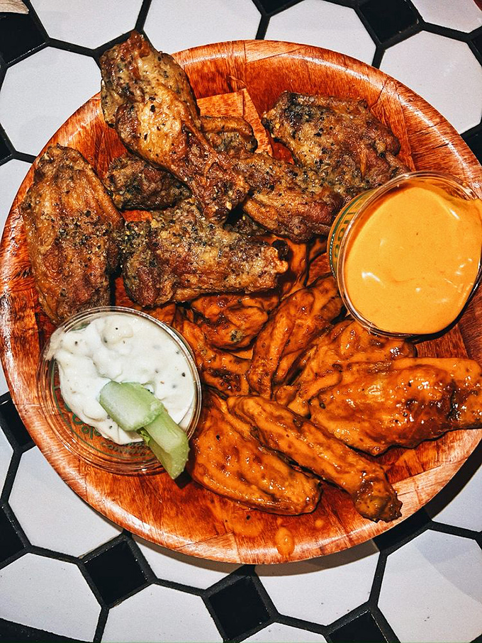 Hot meets tangy in this flavor showdown. These wings are having a party, and your taste buds are invited.