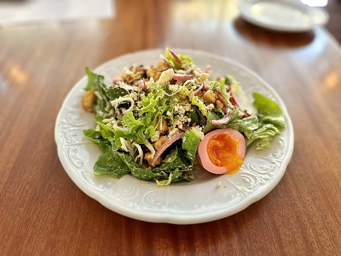 Even the salad looks like it's having more fun than salads at other restaurants&mdash;that pickled egg is the life of the party.