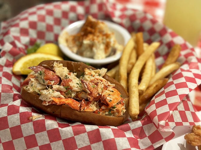 The Rolls-Royce of lobster rolls! Packed with more meat than a bodybuilder's lunch box, it's a true taste of New England.