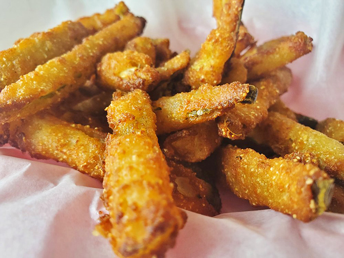 Pickle fries: the unexpected hero of the side dish world. Crispy, tangy, and addictive &ndash; resistance is futile!