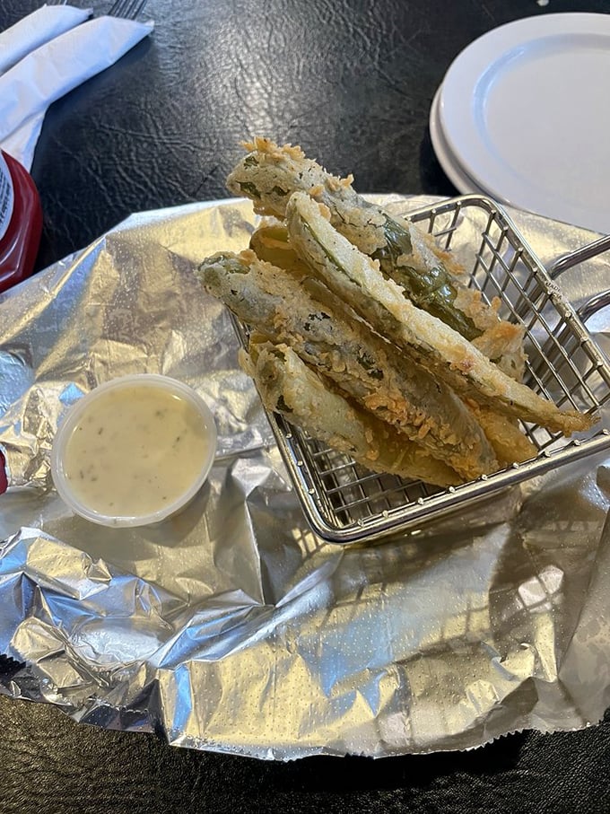 Pickle fries: Because sometimes regular fries just aren't exciting enough. These crispy, tangy morsels are like a party for your taste buds.