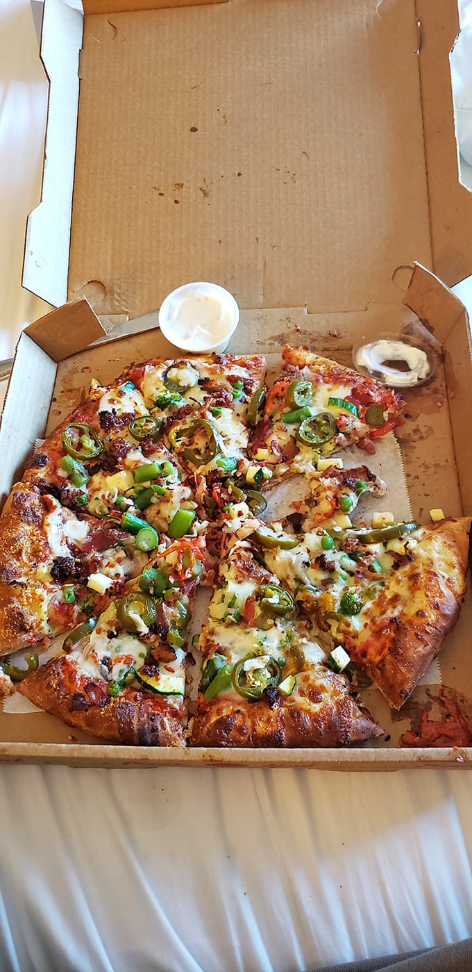 Pizza to go: because sometimes you need to fuel your own space odyssey from the comfort of your couch.