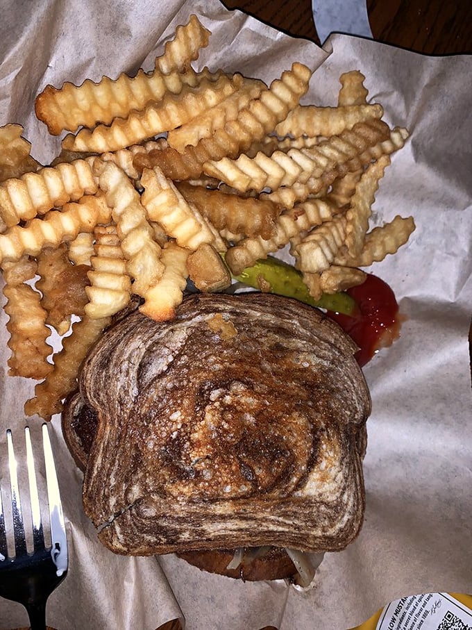 To-go? More like to-woah! This Reuben's ready to hit the road, but good luck making it home before devouring this beauty.