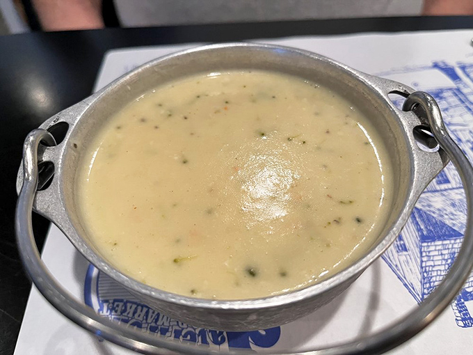 Salmon swimming in a sea of cheesy broccoli goodness. It's like a warm hug for your insides.