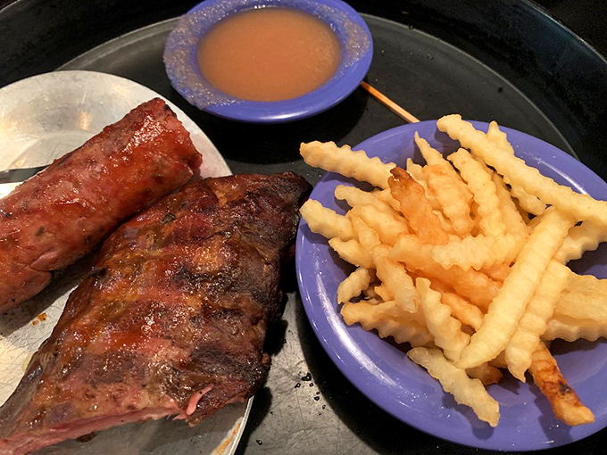 Sausage and ribs: the barbecue equivalent of peanut butter and jelly. A match made in smoky heaven that'll have you swooning.
