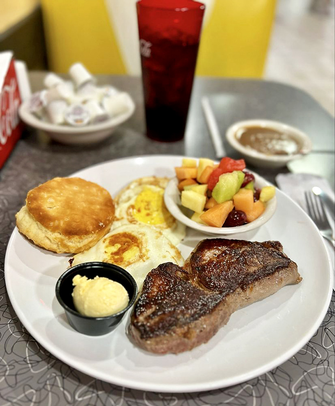 Steak and eggs: The power breakfast of champions. It's what the Flintstones would eat if they opened a five-star restaurant.