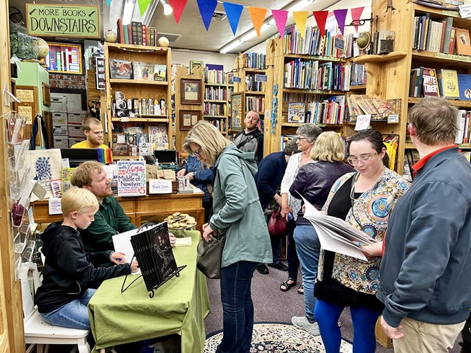 Book lovers unite! This bustling scene is like Comic-Con for the literati – minus the costumes, but with just as much excitement and passion.