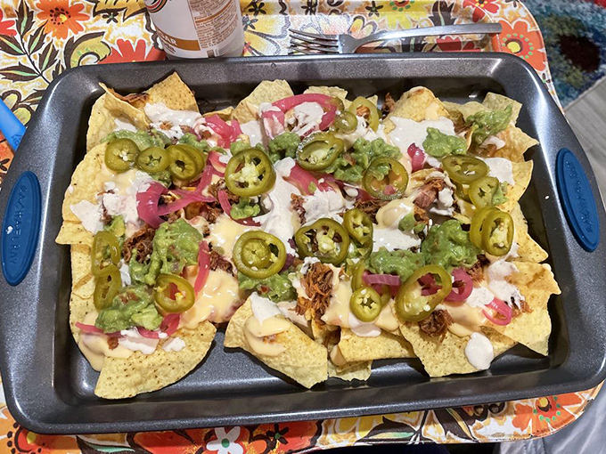 Nachos gone wild! These pulled pork nachos are what happens when Tex-Mex and barbecue have a delicious love child.