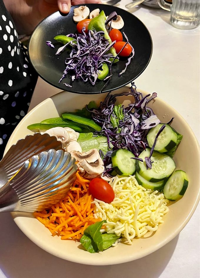 Who said salads can't be exciting? This colorful creation is like a garden party where all the veggies dressed up for the occasion.