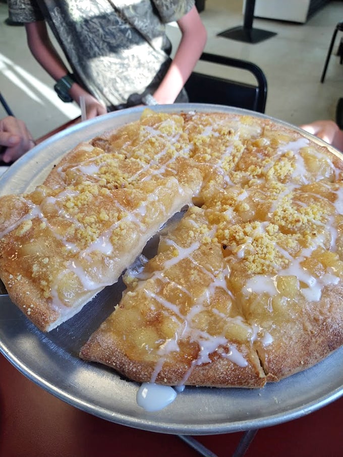 Dessert pizza? It's like someone took an apple pie, gave it a pizza makeover, and said, "Why choose when you can have both?"