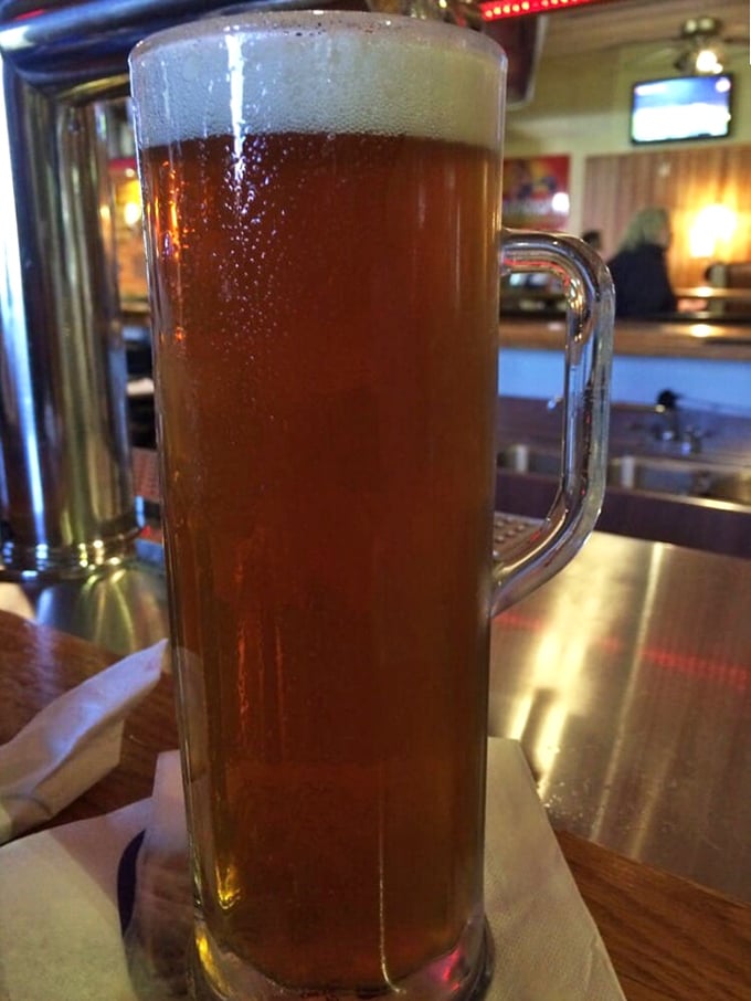 Ah, the perfect companion to BBQ &ndash; a frosty mug of beer. It's like liquid gold, ready to wash down all that smoky goodness.