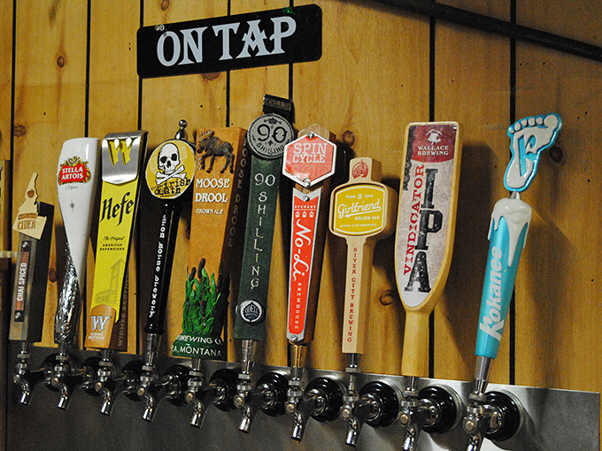 Decisions, decisions! With this impressive tap lineup, choosing a brew to wash down your meal is a delightful dilemma.