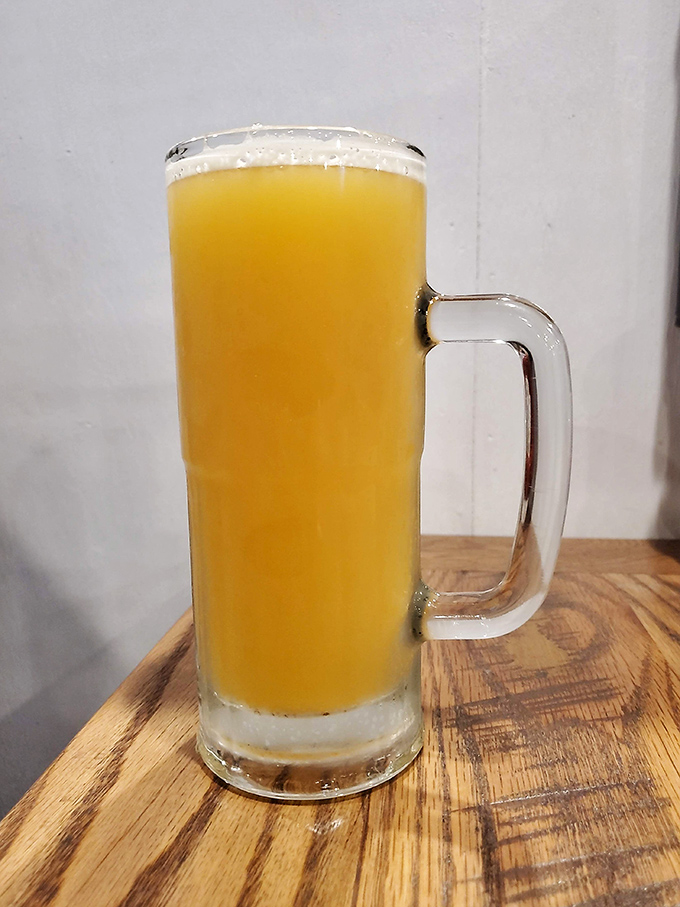 Liquid gold in a frosty mug! This beer looks so refreshing, it could make a cactus break its drought.