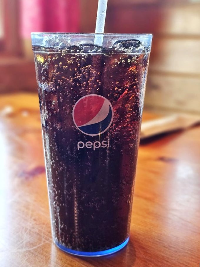 Is that the sound of angels singing? Nope, just the fizz of a perfectly poured Pepsi, ready to wash down all that barbecue goodness.