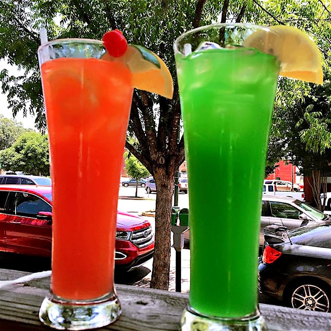 Technicolor drinks that would make Willy Wonka jealous. Taste the rainbow, Southern style!