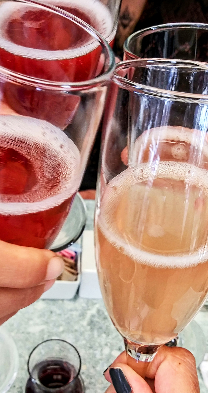 A proper toast requires proper drinks. These mimosas aren't just morning cocktails; they're liquid sunshine in glassware.