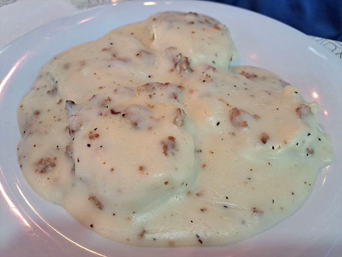 Biscuits and gravy: the comfort food equivalent of a warm hug from your grandma. Creamy, peppery, and guaranteed to cure what ails you.