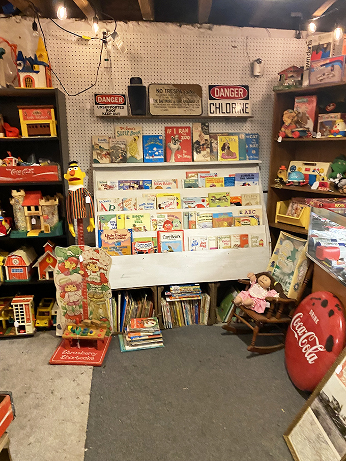 Childhood memories, bound in paper and plastic! From classic literature to retro toys, this corner is a nostalgia overload.