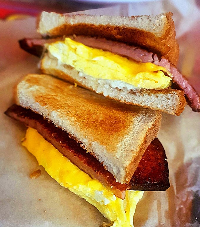 The breakfast sandwich that puts your sad desk lunch to shame. It's a tower of morning glory!