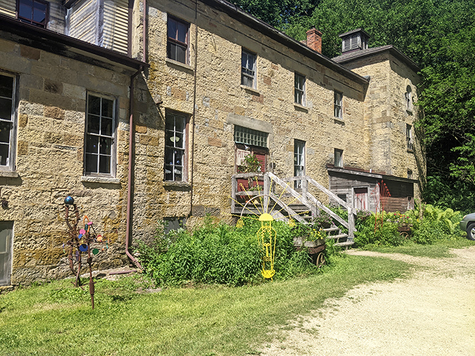 If these walls could talk, they'd probably ask for a fresh coat of paint. But that's part of the charm at this rustic pottery haven!