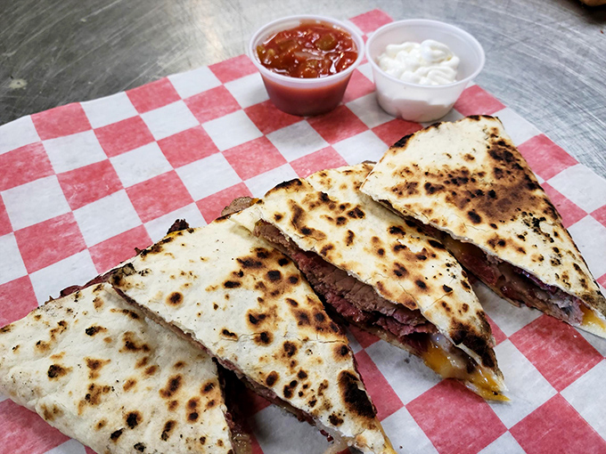 Brisket quesadillas: where Tex meets Mex in a delicious cross-border flavor summit. No passport required, just bring your appetite!