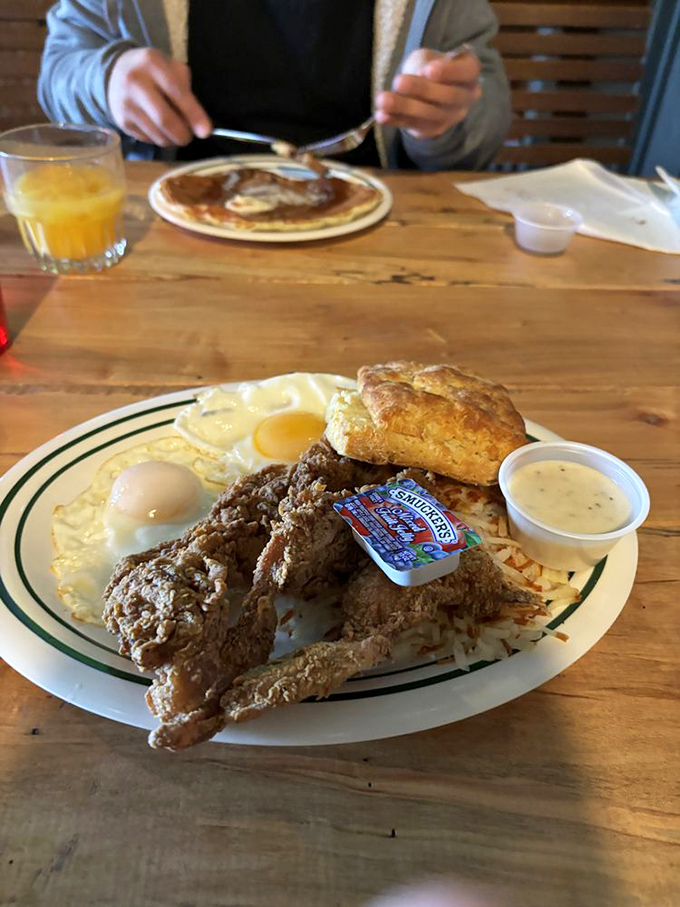 The Brown's Breakfast: a feast fit for a country music king. It's got more layers than a Nashville harmony.