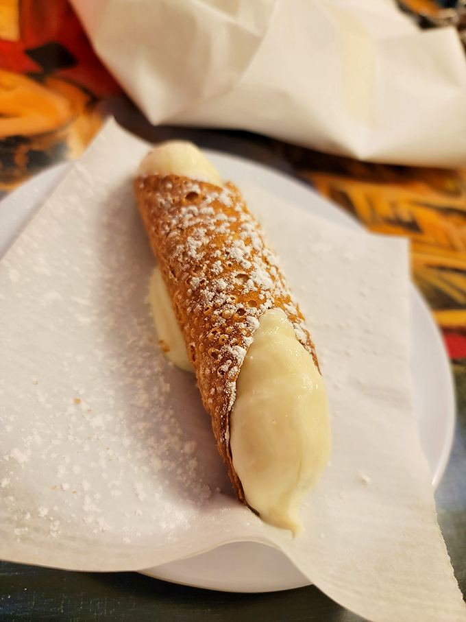 Meet the cannoli of your dreams! This crispy, creamy treat is the perfect finale to your pizza adventure &ndash; if you can save room, that is.