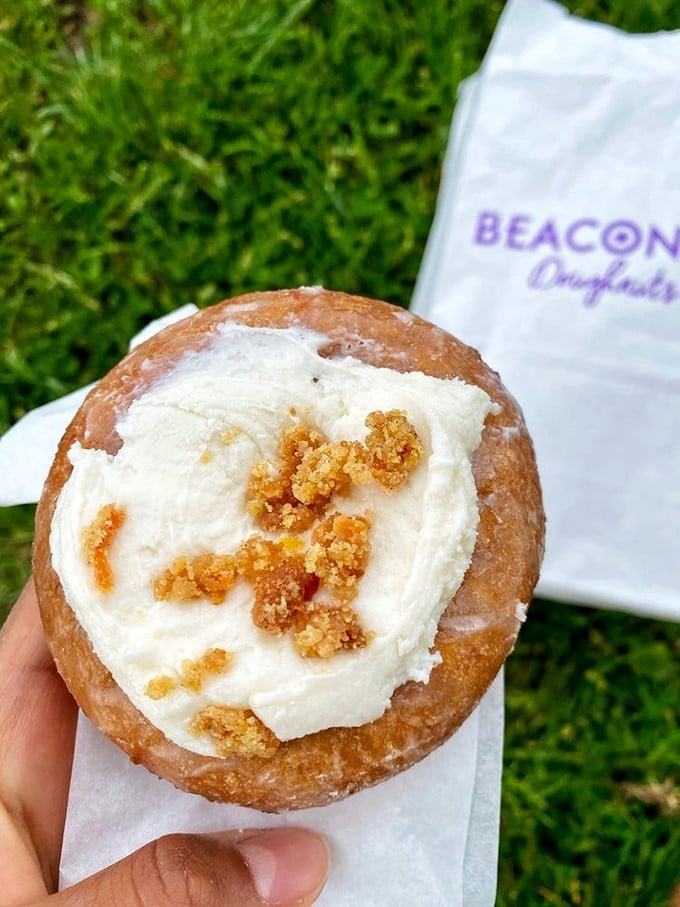 Carrot cake, you've been promoted! This donut proves that sometimes, you can improve on perfection. Your taste buds will thank you.