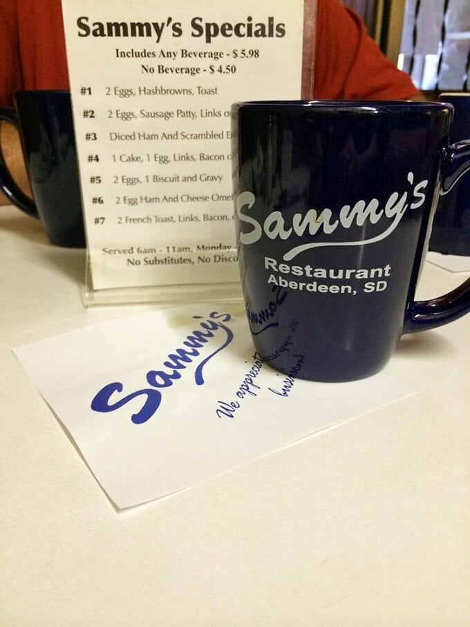 Coffee so essential, it gets its own special mug. Because at Sammy's, they know the importance of proper caffeination.