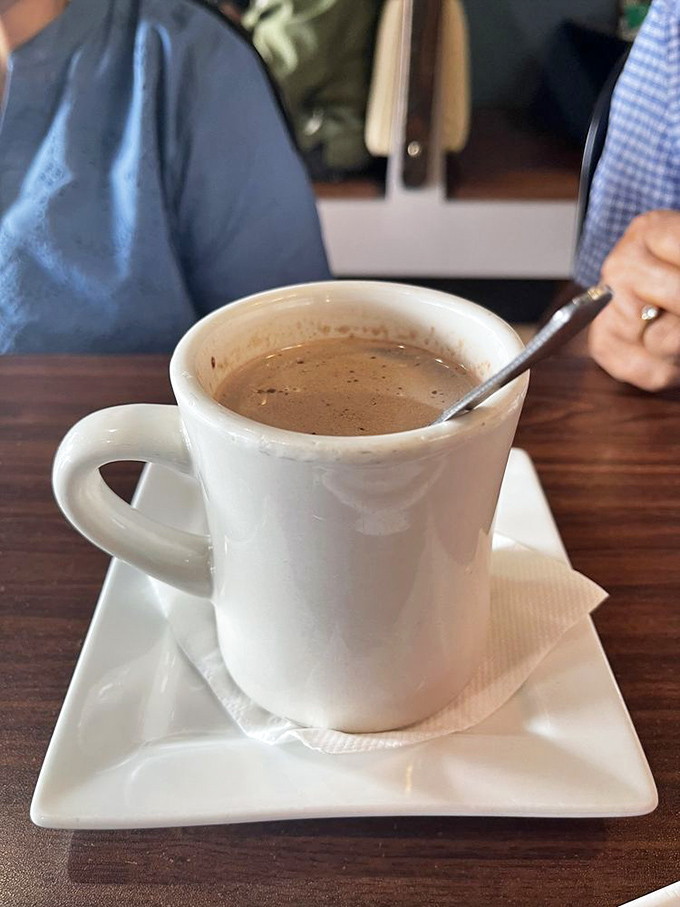 Liquid motivation in a mug! This coffee looks strong enough to wake up Rip Van Winkle and get him dancing the Charleston.