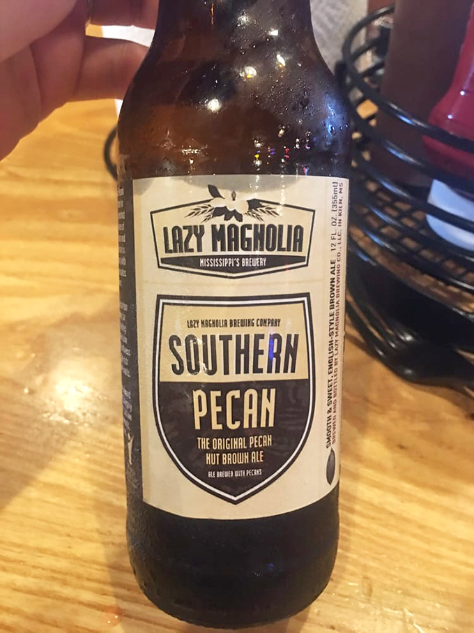 Sip on Southern charm! This pecan ale is like autumn in a bottle, with a kick that'll make your taste buds two-step.