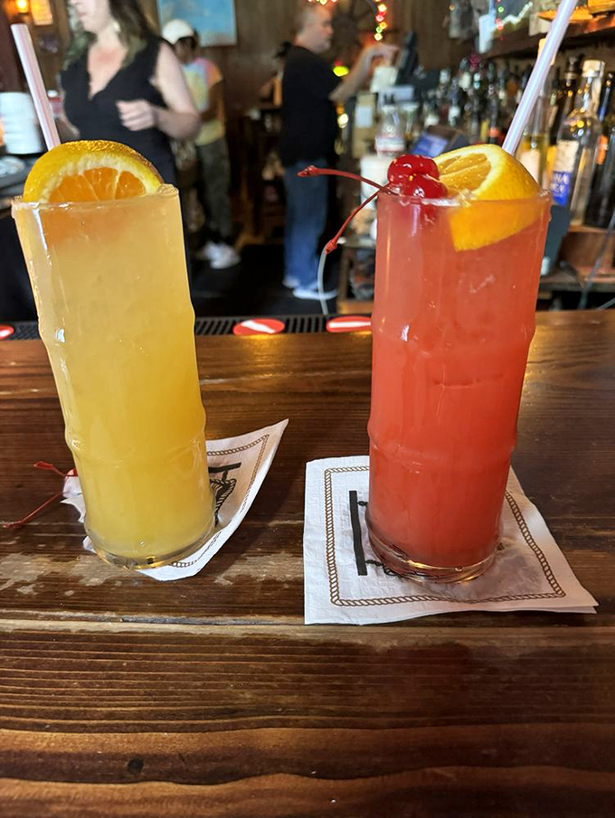 Tropical vacation in a glass! These colorful concoctions are like a Caribbean sunset, but with a kick that'll wake up your taste buds.