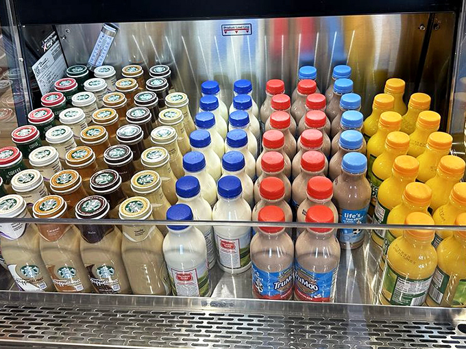 Thirst quenchers lined up like the world's most delicious color palette. Picasso would approve.