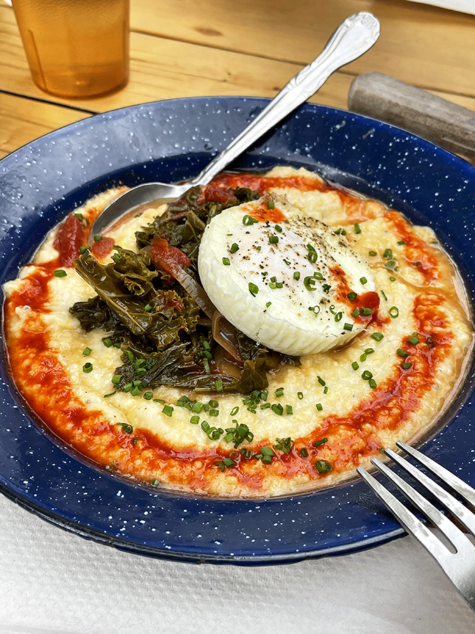 Grits so fancy, they're practically wearing a tuxedo. This ain't your average breakfast - it's a black-tie affair for your mouth.