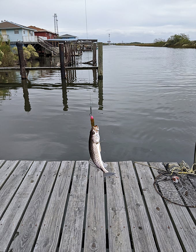 The catch of the day: serenity! Nothing beats fishing from your own castle dock. Take that, fancy resorts with your infinity pools!