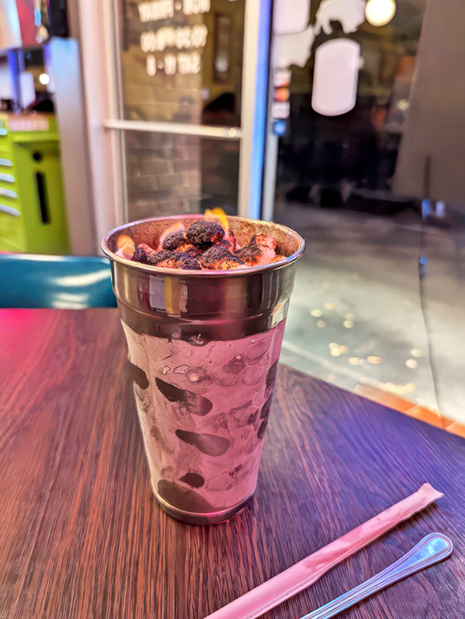 S'more than just a milkshake! This flaming concoction is like a campfire in a glass, minus the mosquitoes and with 100% more deliciousness.