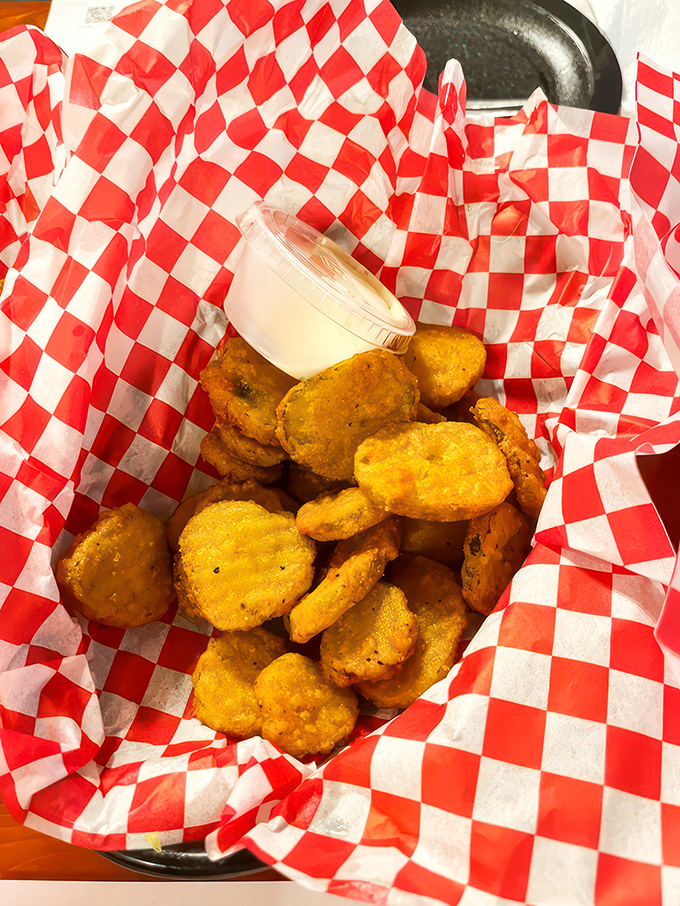 Crispy, tangy, addictive! These fried pickle chips are the perfect sidekick to your BBQ adventure &ndash; Cape and tights optional.