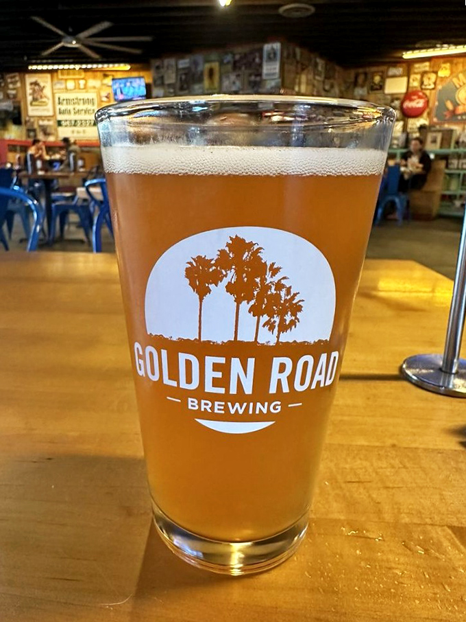 Liquid gold in a glass! This Golden Road brew is the perfect companion for your barbecue feast, like Robin to your meat-loving Batman.