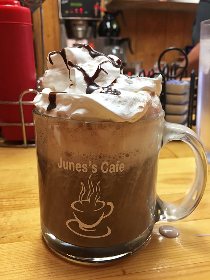 Hot chocolate elevated to an art form &ndash; a mountain of whipped cream drizzled with chocolate that makes you question why anyone drinks plain coffee.