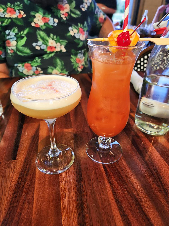Cocktails that complement rather than compete with the food. That Hurricane Season looks like summer in a glass.