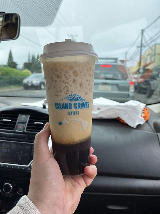 Iced caramel latte: because sometimes you need your coffee to double as dessert. It's vacation in a cup!