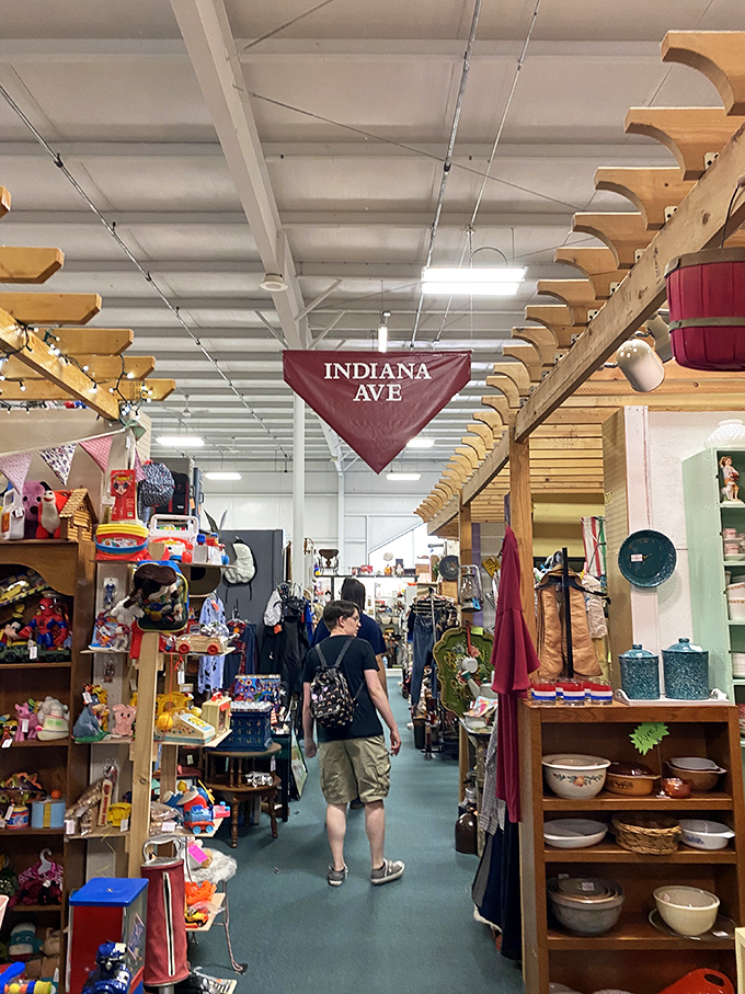 Indiana Ave: where the spirit of the Hoosier State meets the ghosts of knick-knacks past. It's a street fair for the soul, minus the corn dogs.